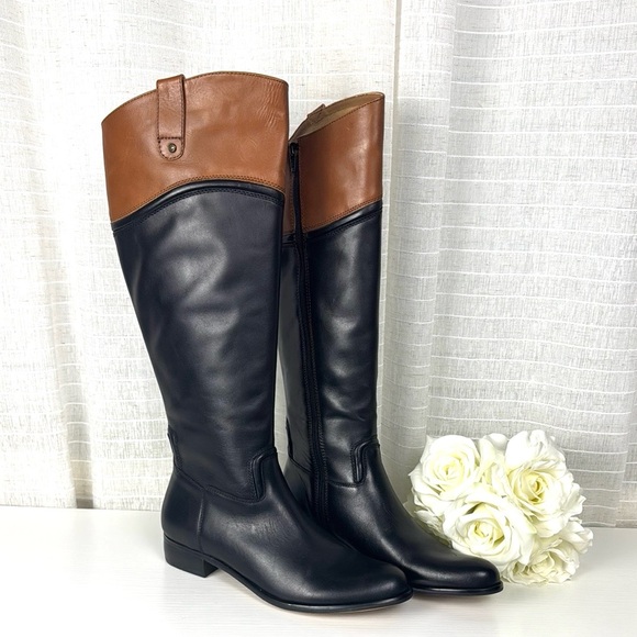 Corso Como | Shoes | Corso Como Black And Brown Kneehigh Boots 85m ...